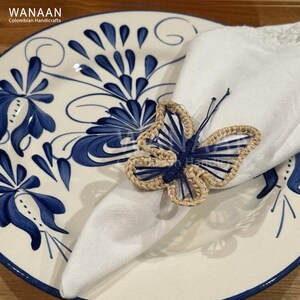 Butterfly Napkin Ring, Iraca Straw Napkin Ring, Handmade From Colombia ...