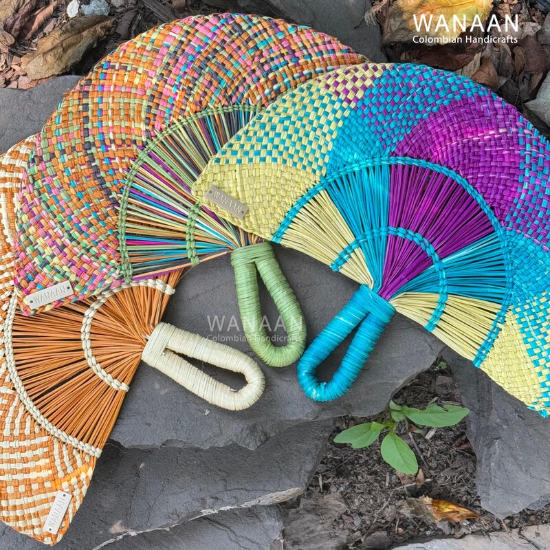 Palm Leaf Hand Fans - Etsy