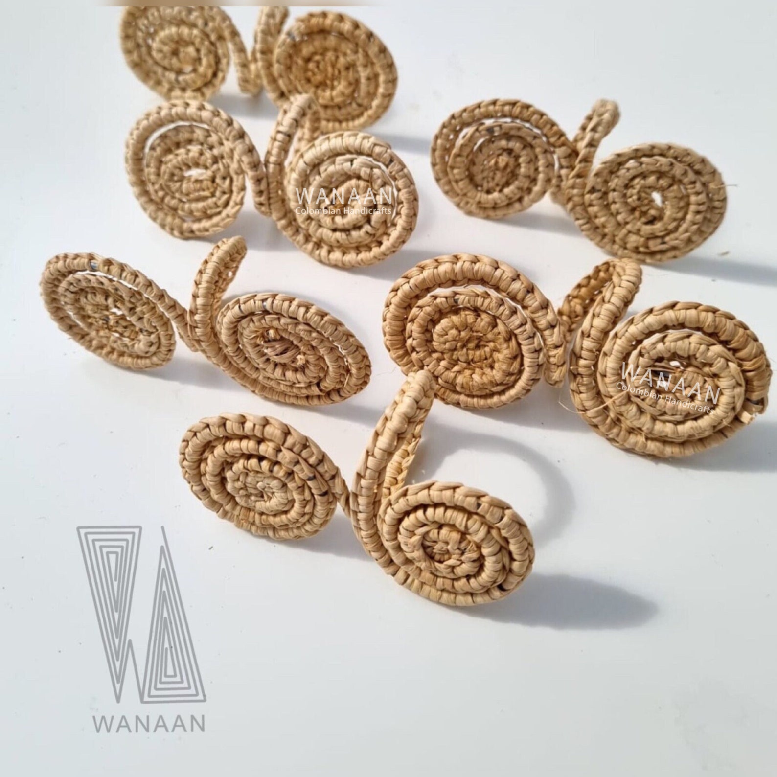 Sea Napkin Ring, Iraca Straw Napkin Ring, Handmade Napkin Ring From ...