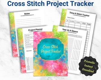 PRINTABLE Cross Stitch Tracker, Minimalist, Planner, Journal, Xstitch ...