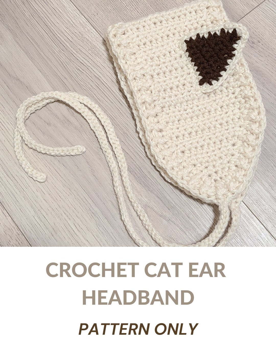 Crochet Cat Ear Headband PATTERN ONLY - Etsy