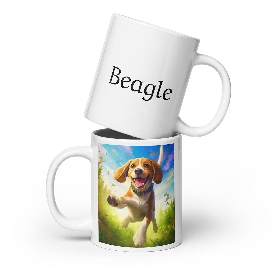 20oz Beagle Mug, Beagle Gift, Dog Coffee Mug - Etsy