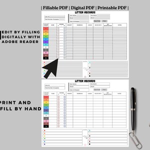 Fillable Litter Record Tracker: Whelping Records, Whelping Collar ...