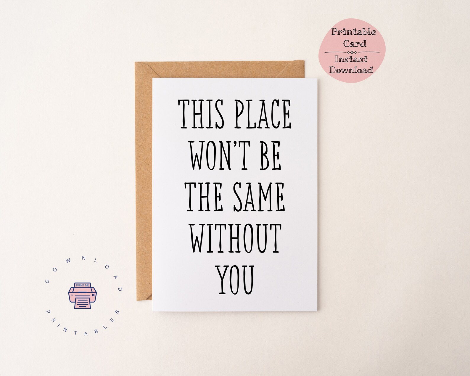 Printable Goodbye Card, Coworker Leaving, Best Friend Moving, Roommate ...
