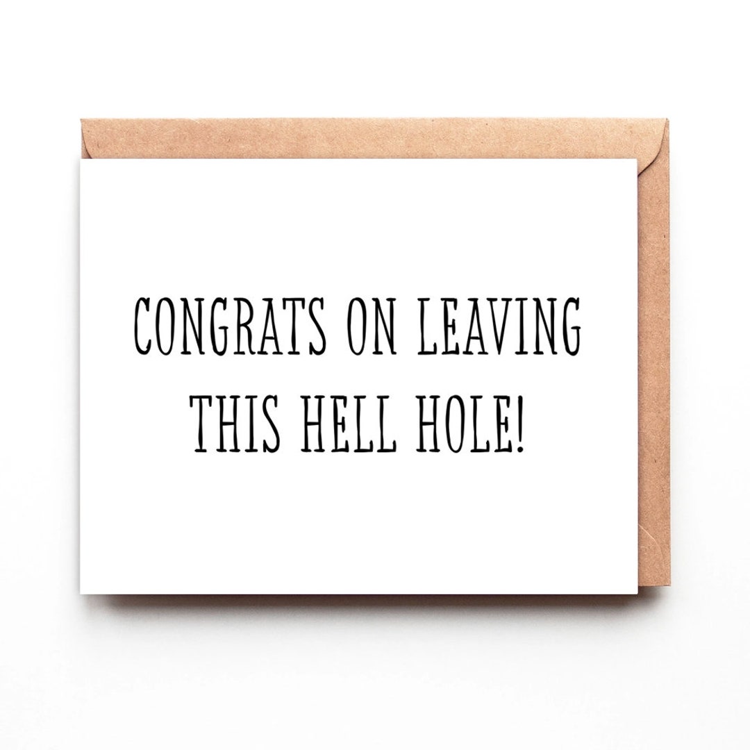 Funny Goodbye Card, Congrats on Leaving, Coworker Leaving, Moving Away ...