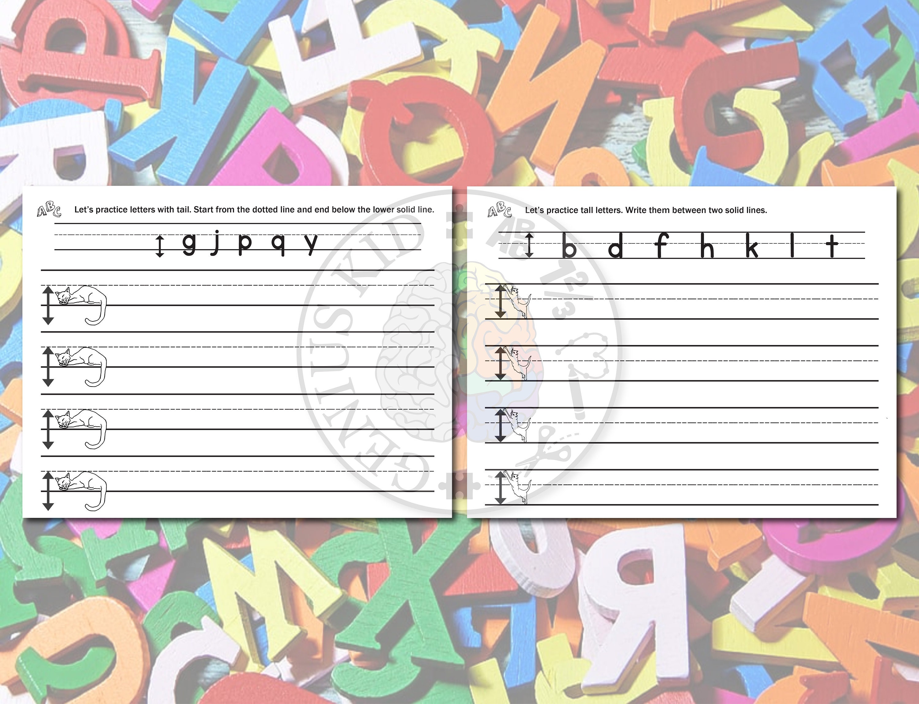 Tracing Letters Learning Alphabet - Etsy