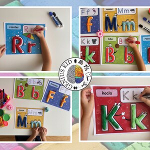 Learning Alphabet Playdough Mat - Printable Educational Resource for ...