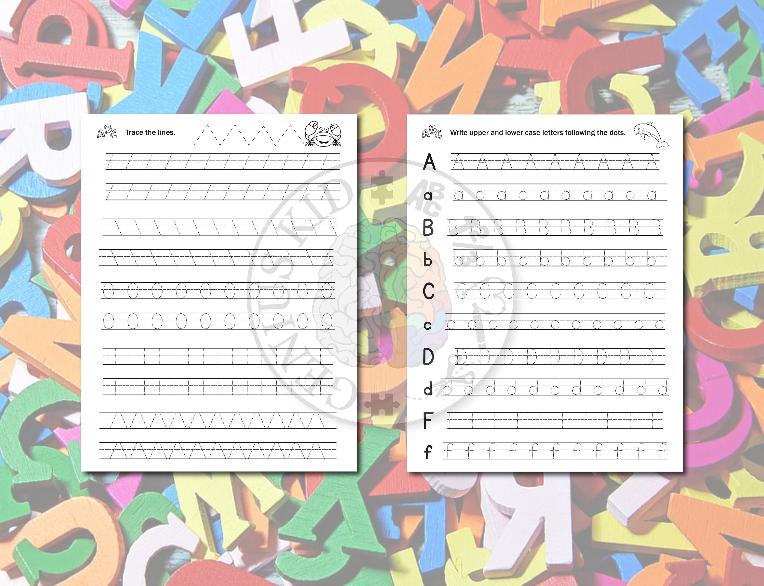 Tracing Letters Learning Alphabet - Etsy