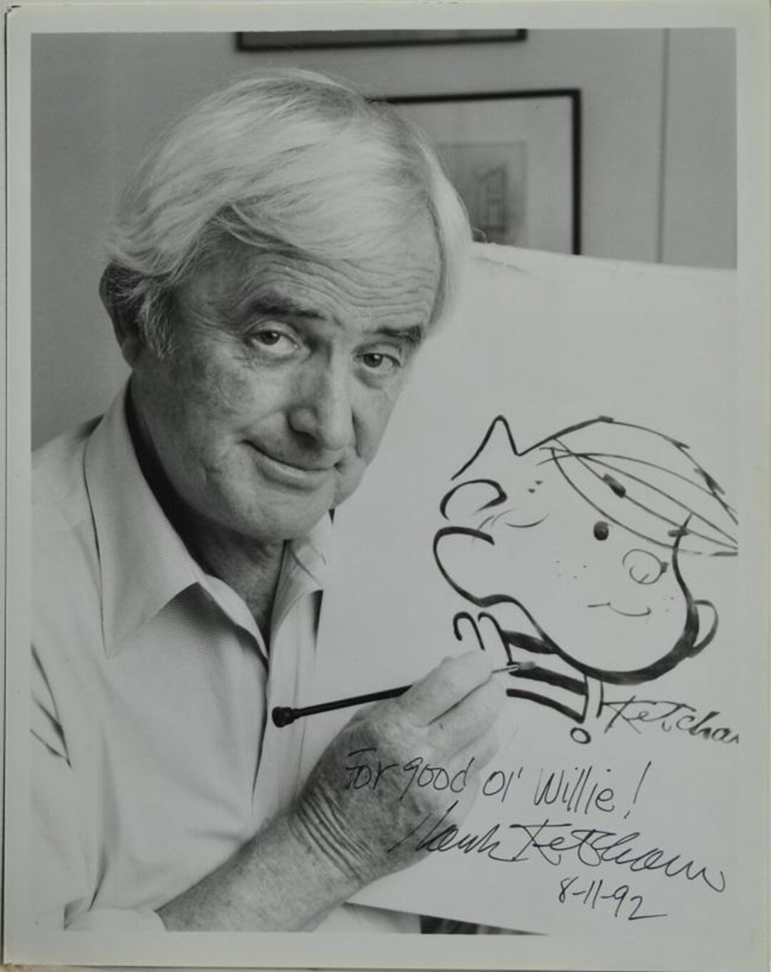 HANK KETCHAM Signed Photo – CARTOONIST and Creator of Dennis the Menace ...