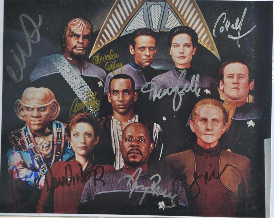 STAR TREK Deep SPACE Nine Cast Signed Photo X9 - Avery Brooks, Nana ...