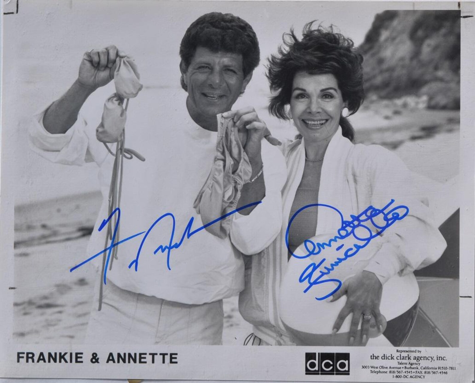 ANNETTE FUNICELLO & Frankie AVALON Signed Photo X2 – Mouseketeer W/coa ...