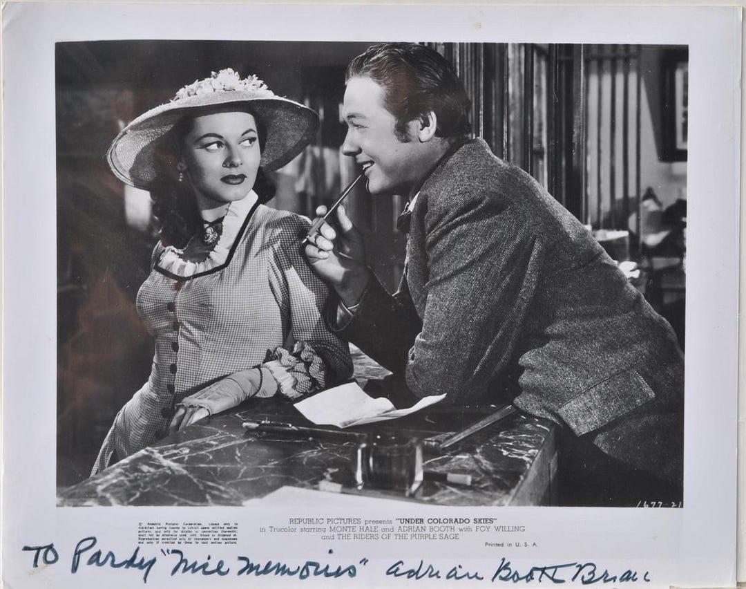 ADRIAN BOOTH Signed Photo – Lorna Gray, Virginia Pound W/coa - Etsy