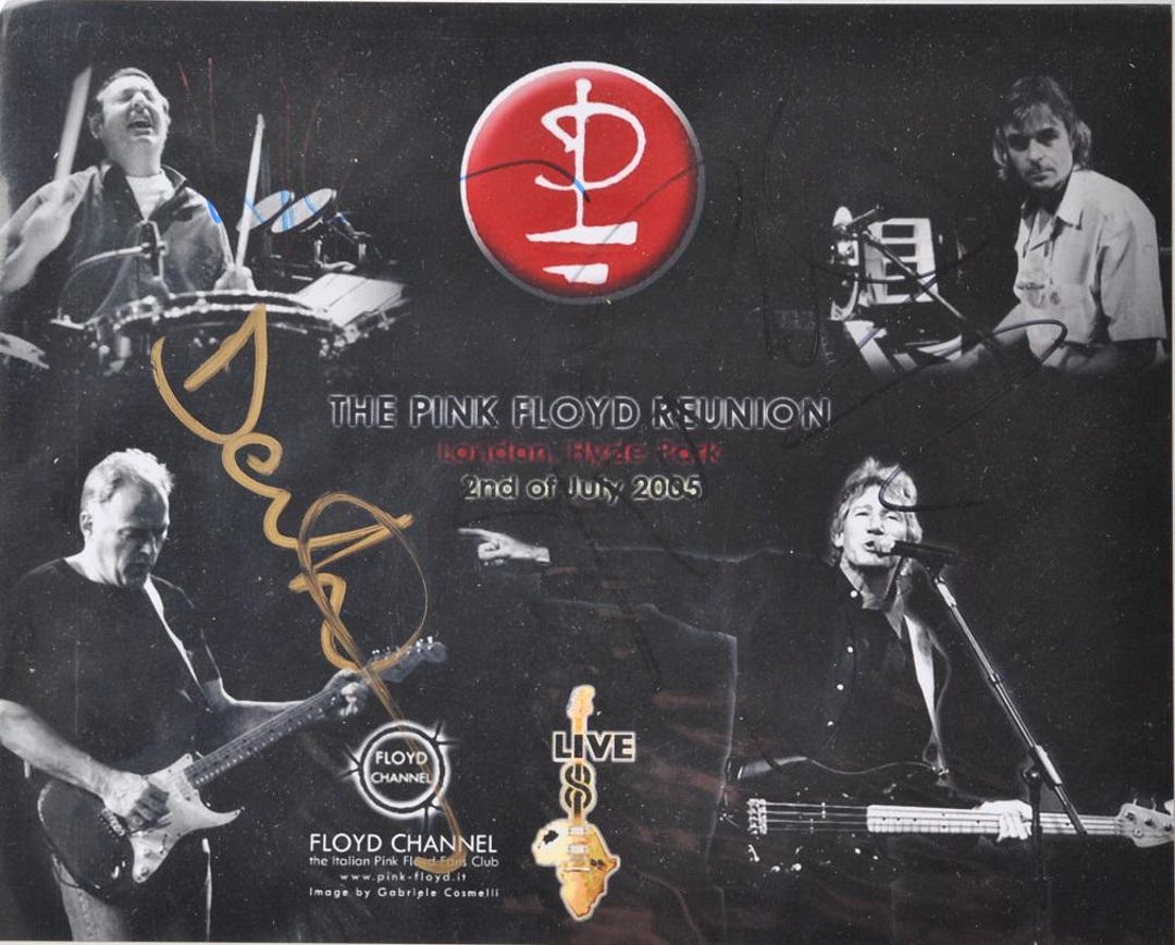 PINK FLOYD REUNION Signed Photo X3 – Roger Waters, David Gilmour + W ...