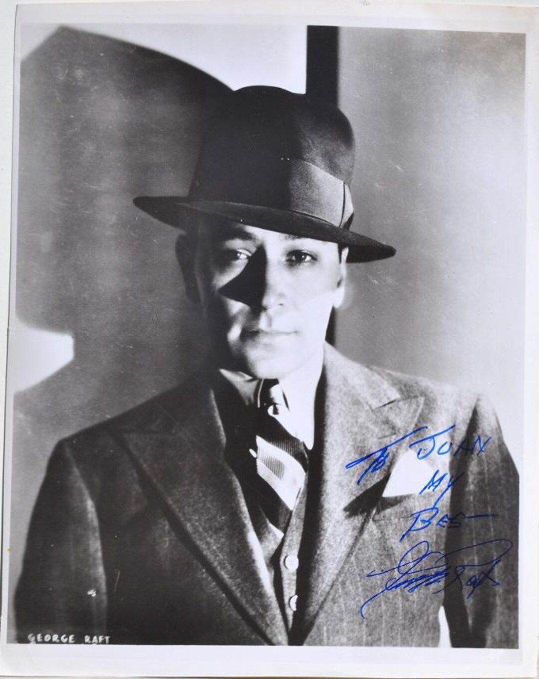 GEORGE RAFT Signed Photo - the Bowery - Bolero - Some Like It Hot W/coa ...