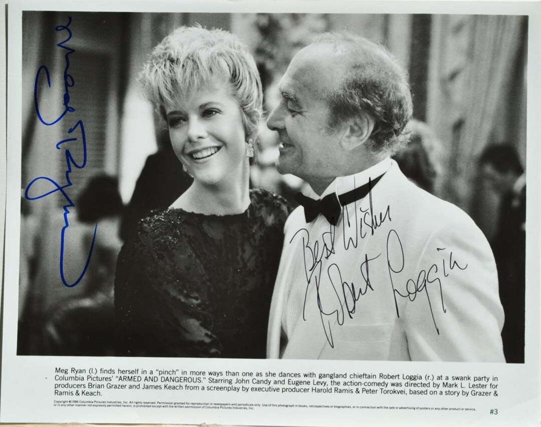 MEG RYAN & ROBERT Loggia Signed Photo - Armed and Dangerous W/coa - Etsy