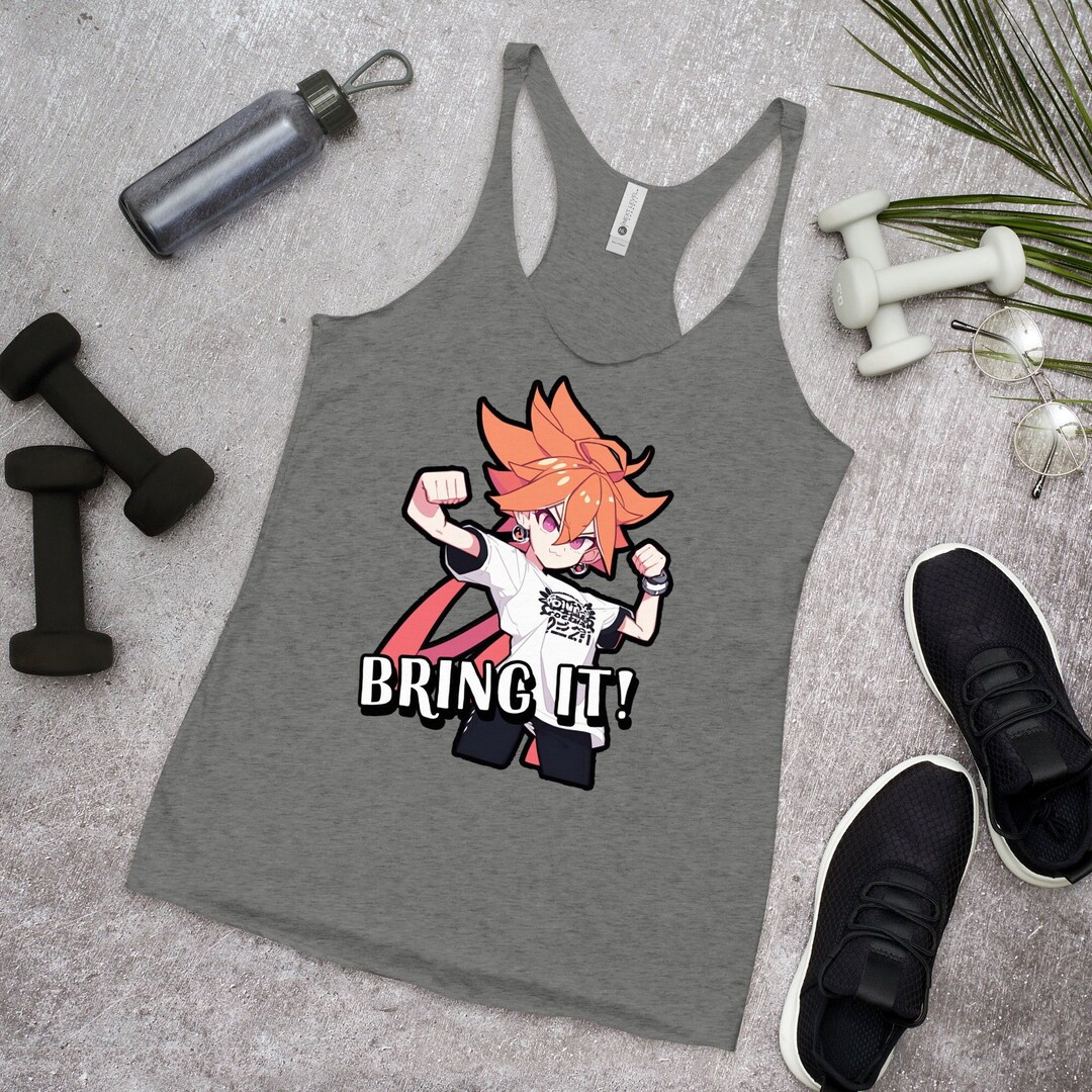 DND Fighter Anime Girl Racerback Tank - Perfect Workout Shirt for Dnd ...