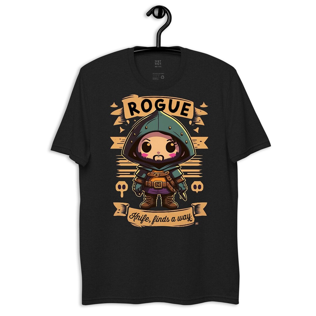 Rogue Dnd Gaming T-shirt, Tabletop RPG, Dragons Graphic Tee, Fantasy ...