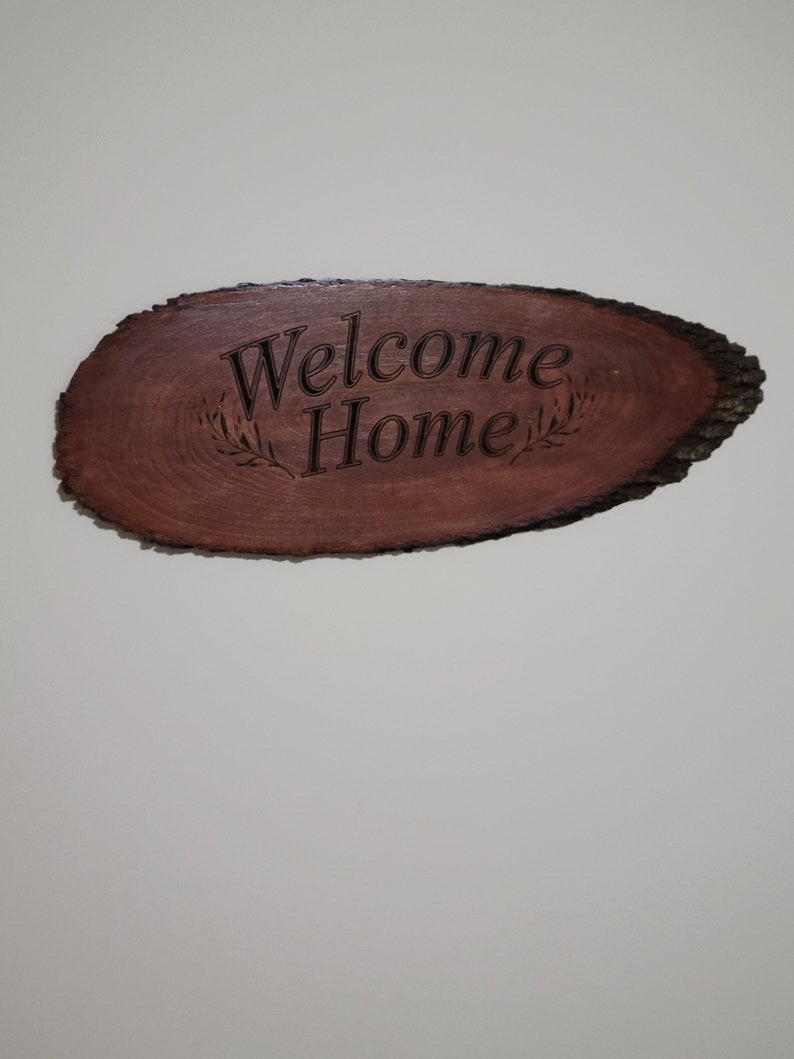 Rustic Live Edge Sign. Welcome Home - Etsy