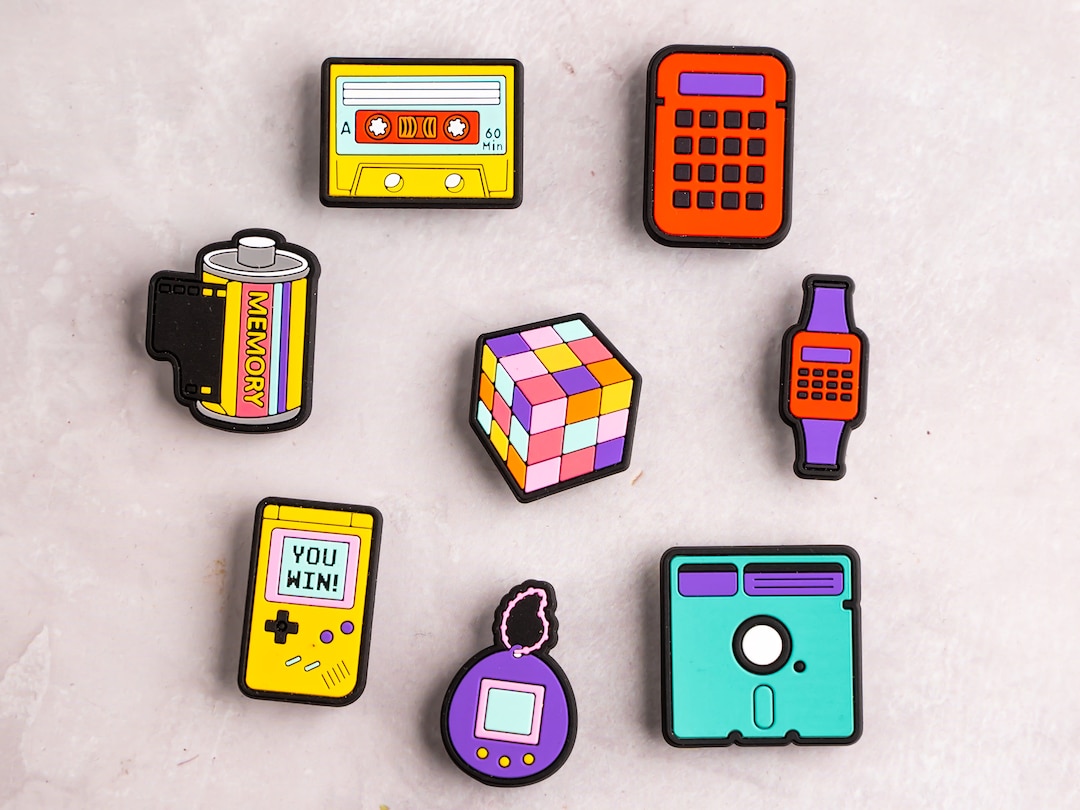 90s Shoe Charms 80s 8PCS Shoes Charms PVC Cute Clog Pins Accessories ...