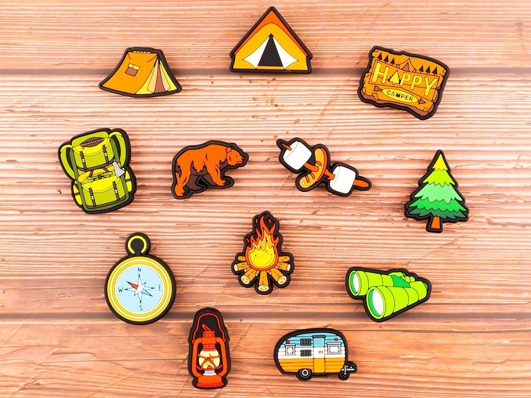 Camping Shoe Charms Camp 12PCS PVC Clog Pins Accessories Party Favors ...