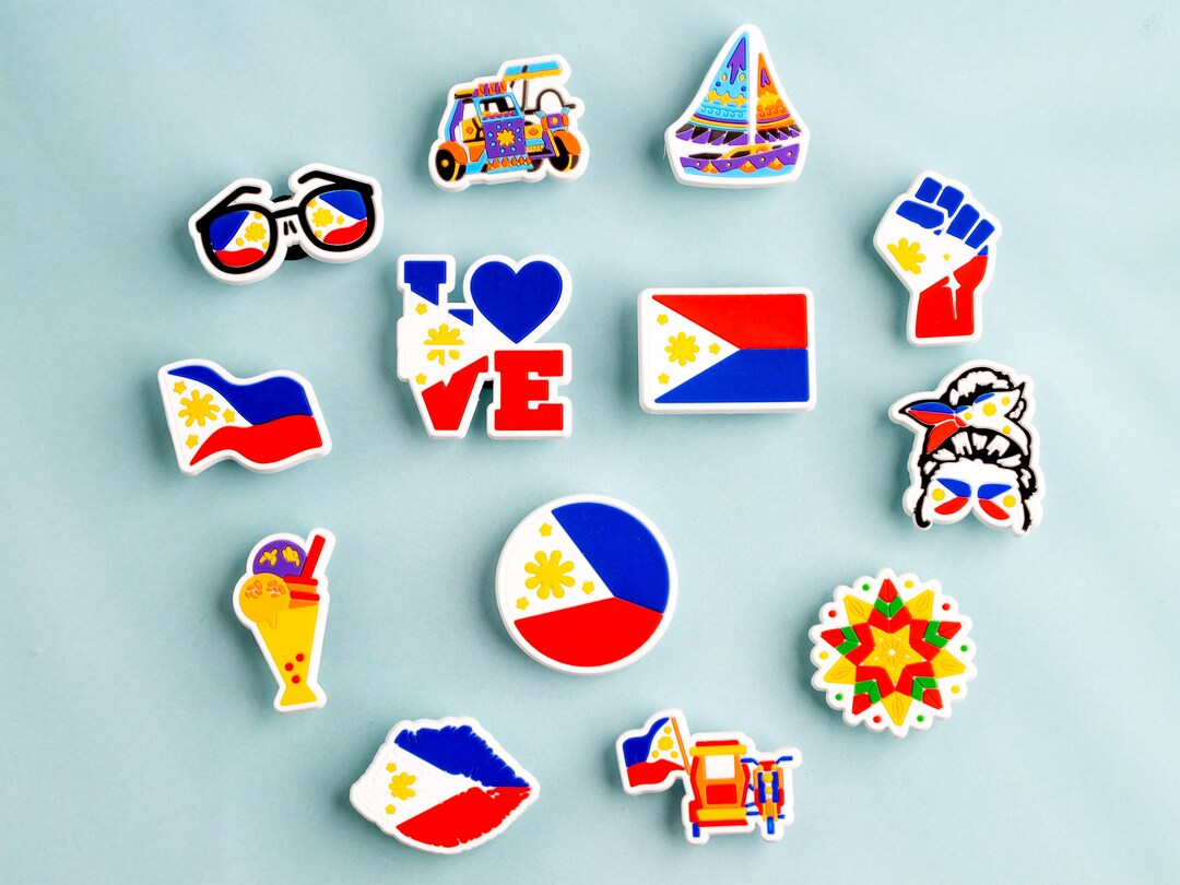 Filipino Shoe Charms Single or 13PCS Set, Country Theme PVC Clog Pins ...