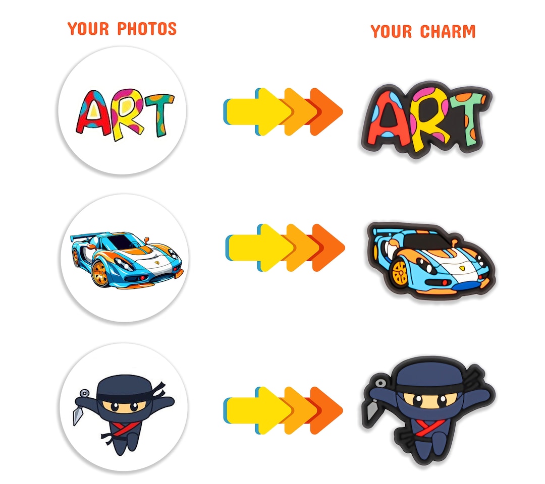 Custom Your Shoes Charms, Personalized Your Charms, Shoe Pins ...