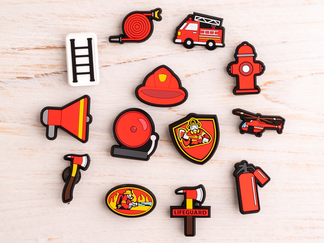 Firefighter Shoe Charms Firefighter 13PCS Charm PVC Clog Pins ...