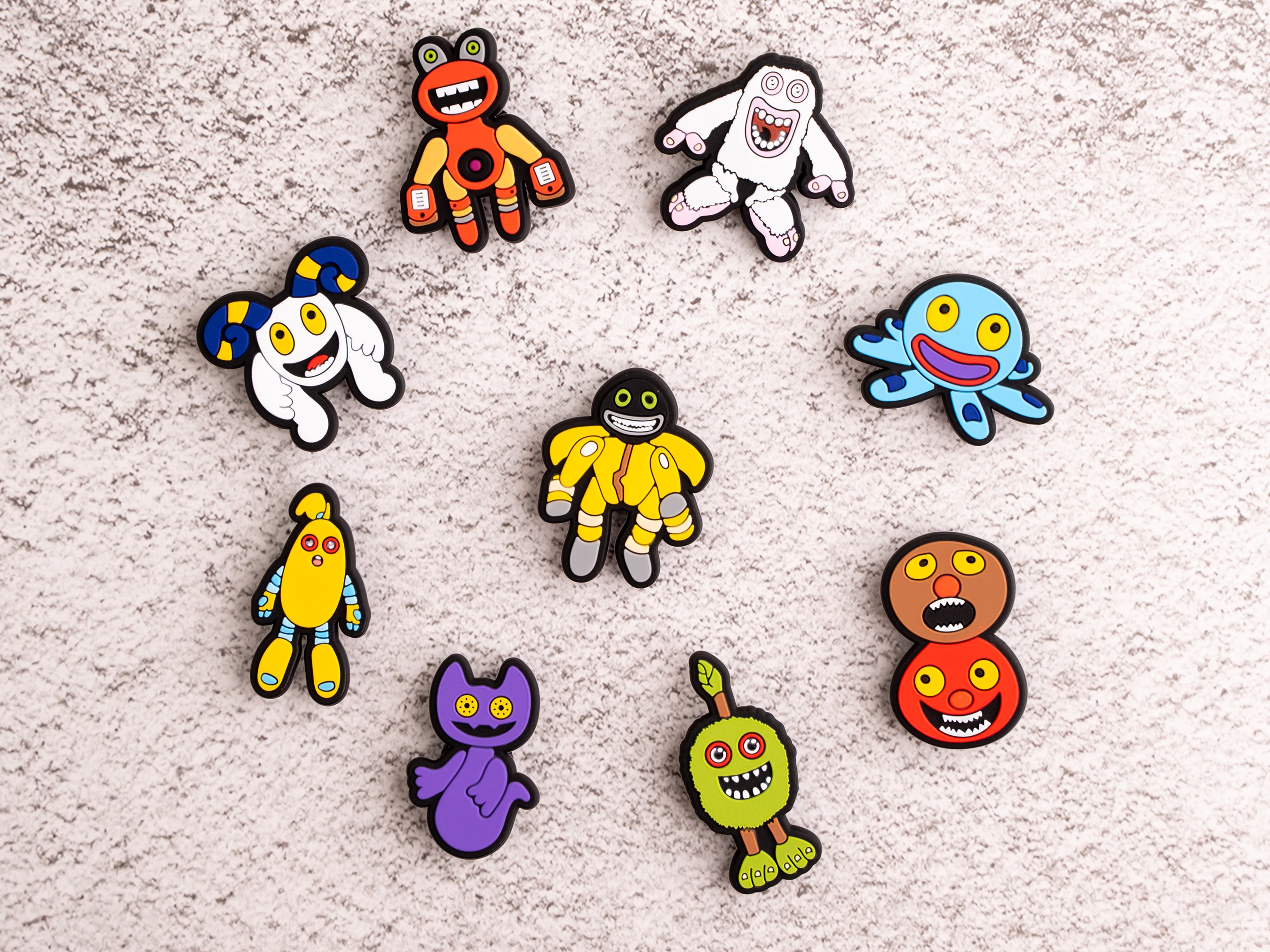 Monster Shoe Charms Single or 9PCS Set, Cartoon Game Style Croc Charms ...