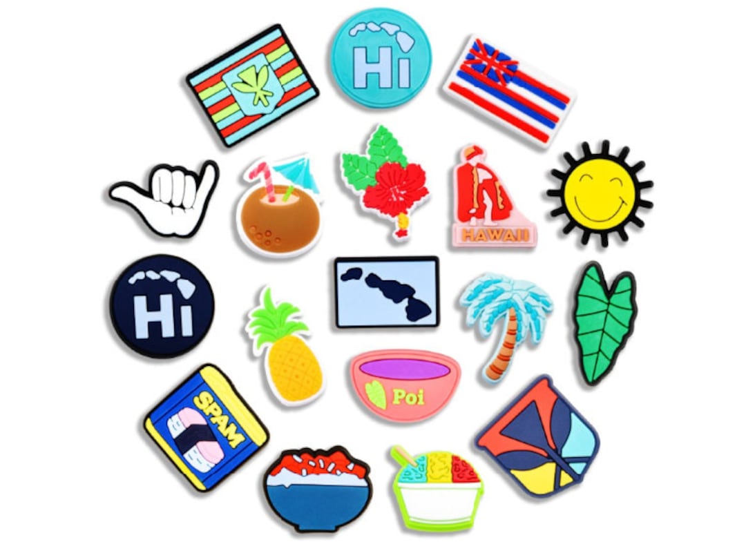 Hawaii Beach Croc Charms Summer Shoe Charms Vacation Hawaiian Sandal ...