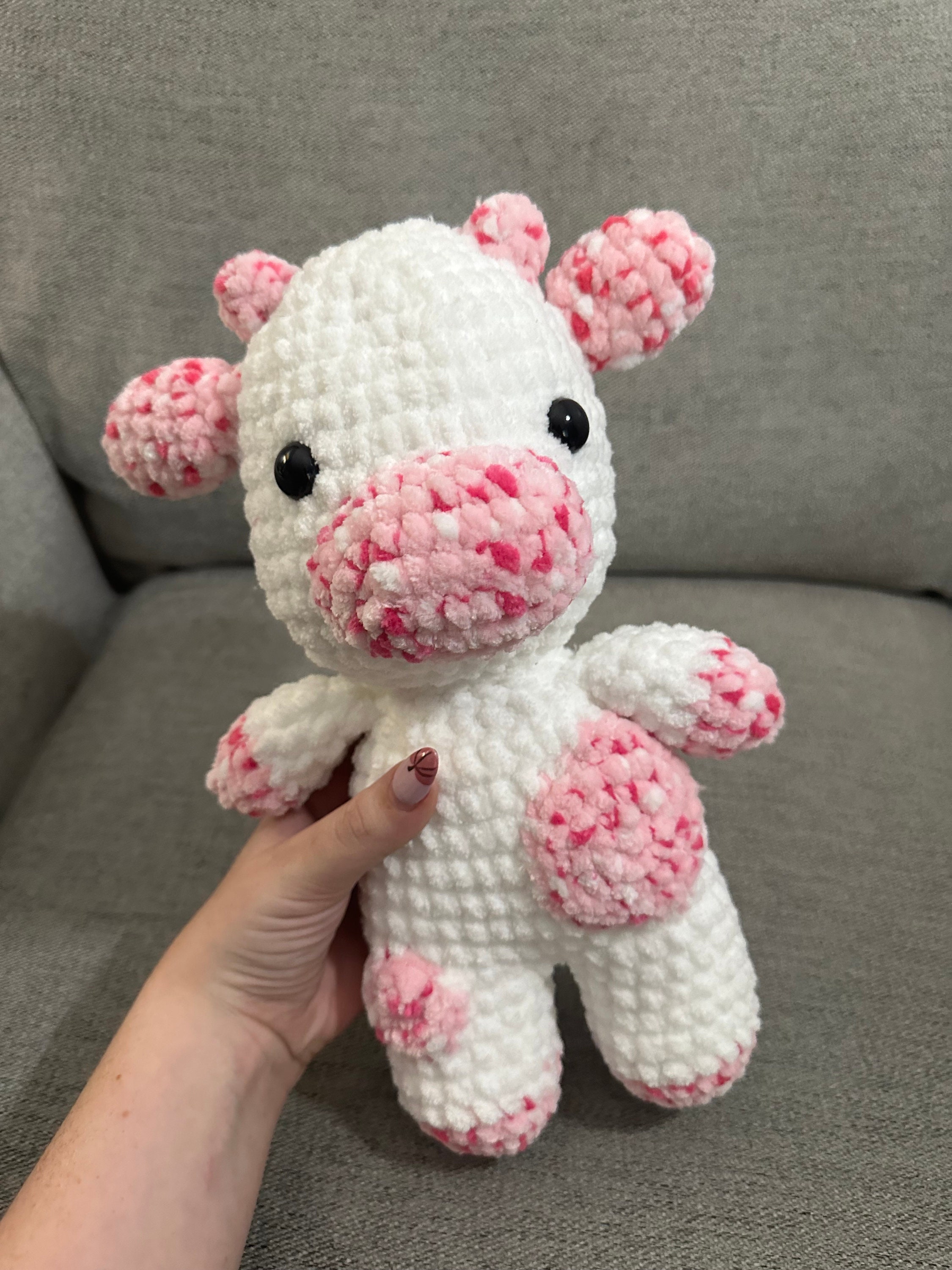Crochet Cow/ Strawberry Cow/ Crochet Stuffy/ Cute Crochet - Etsy