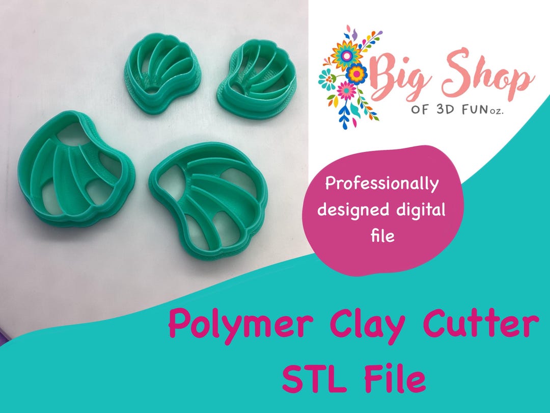 Digital File for Shell Shape Polymer Clay Cutter, STL File, 3d Print ...