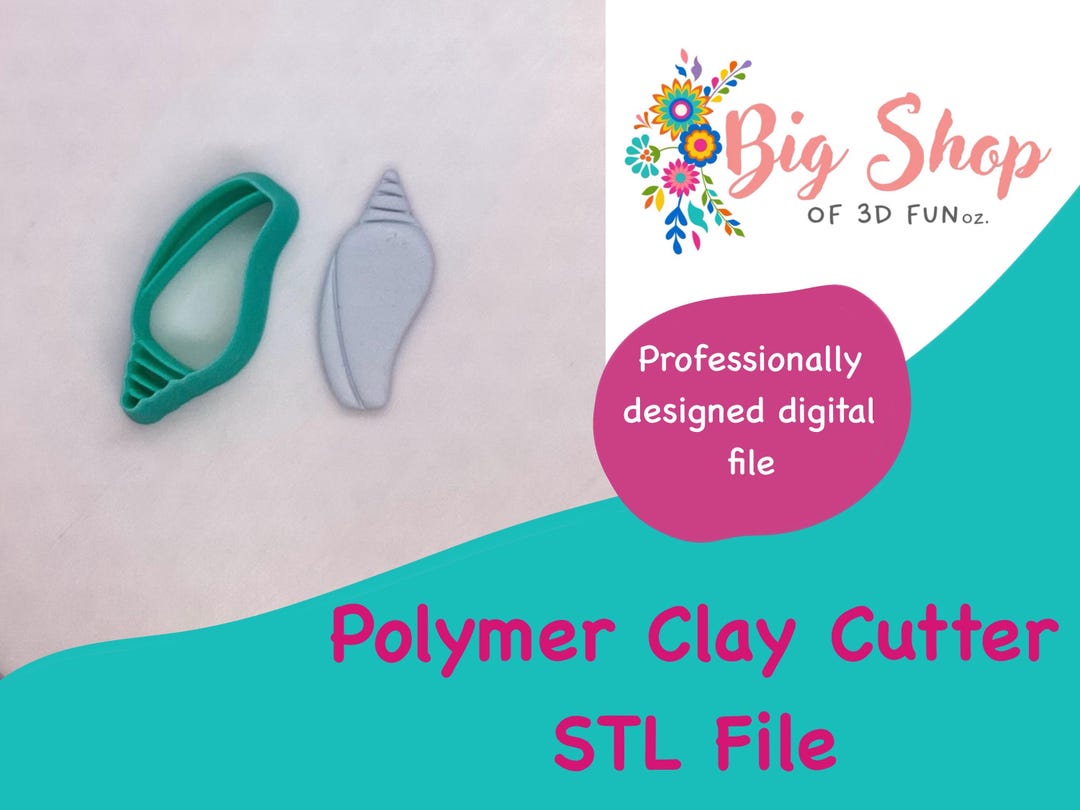 Digital File for Long Shell Shape Polymer Clay Cutter, STL File, 3d ...