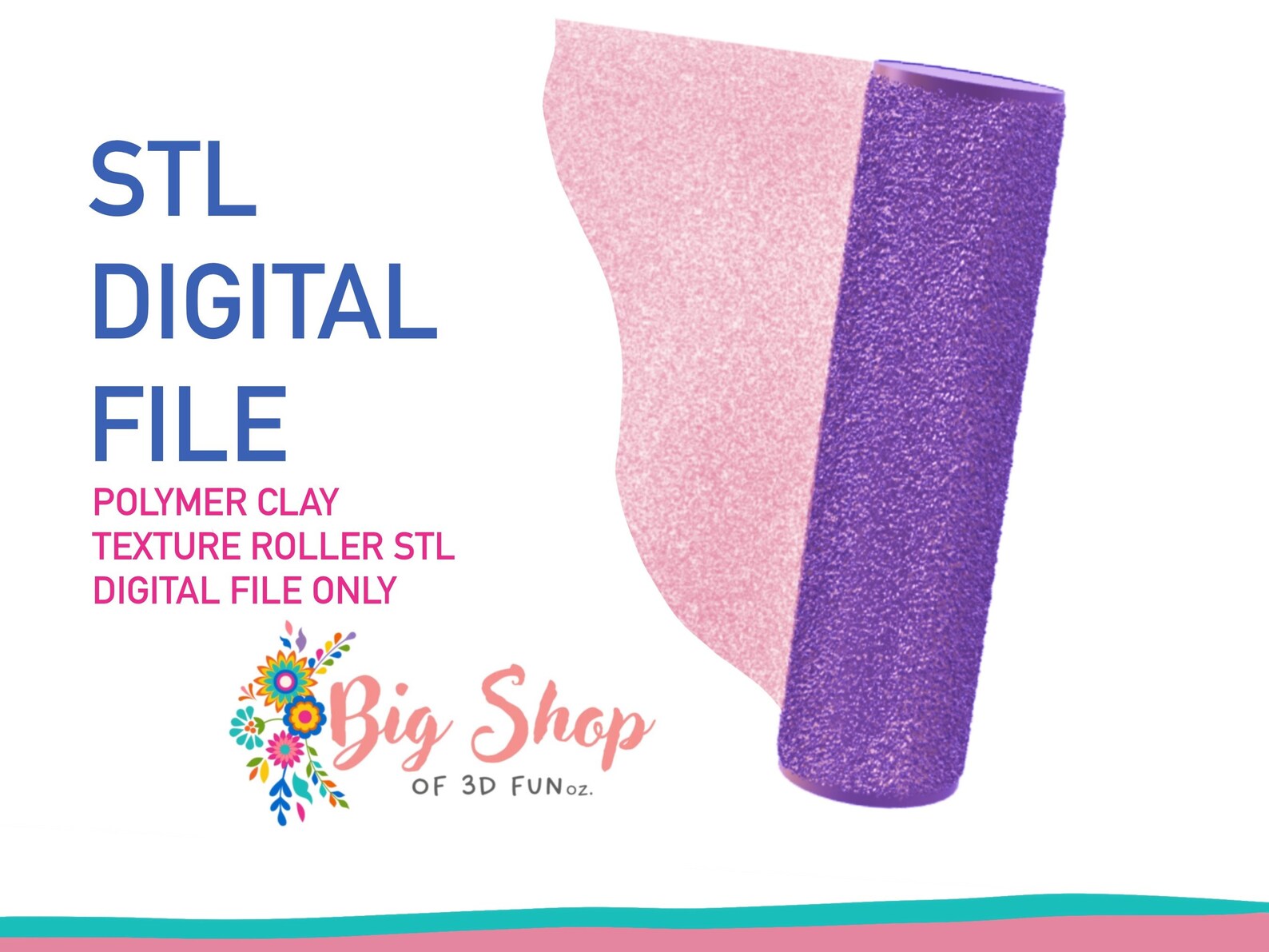 Digital File for Polymer Clay Texture Roller, STL File, Sandpaper ...