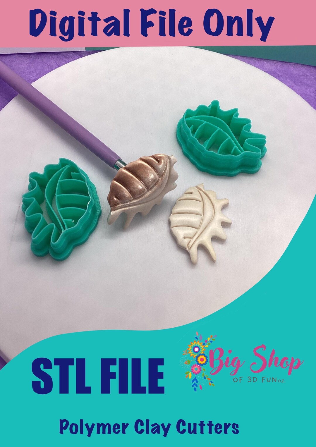 Digital File for Shell Shape Polymer Clay Cutter, STL File, 3d Print ...