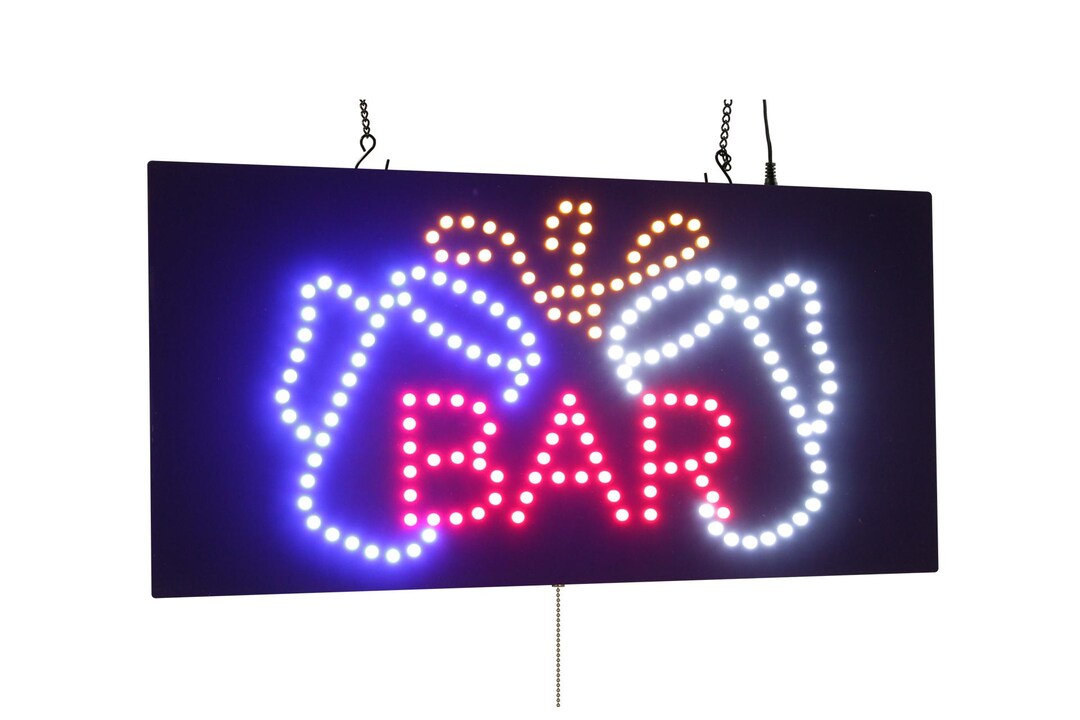 Bar Sign, 24"x12", 60x30cm, TOPKING, LED, Neon, Florescent, Signage ...