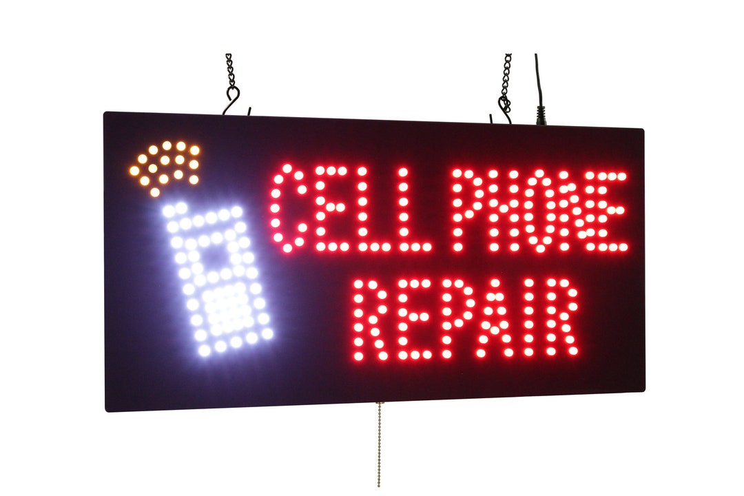 Cell Phone Repair Sign, TOPKING, Signage, LED, Neon, Open, Store ...