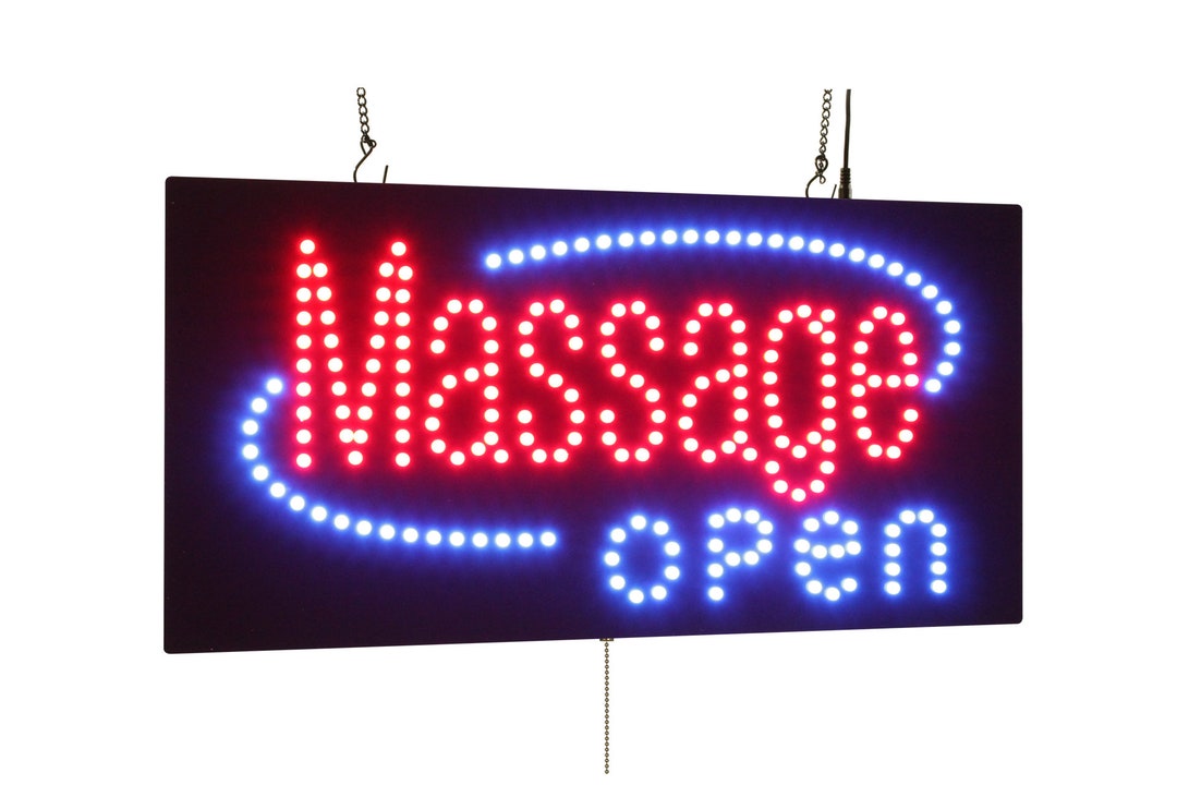 Massage Open Sign, TOPKING, Signage, LED, Neon, Open, Store, Window ...