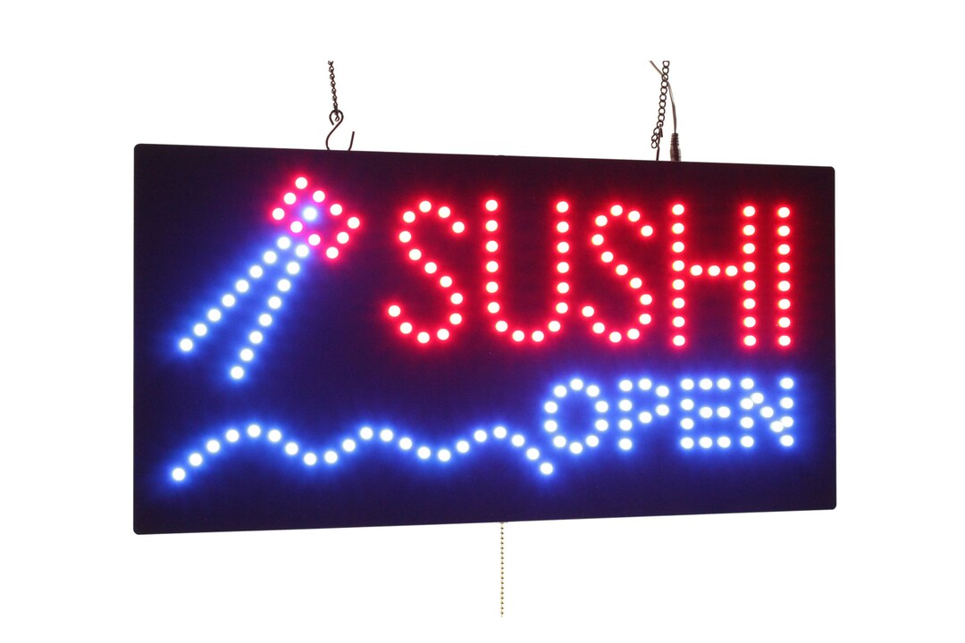 Sushi Open Sign, TOPKING, Signage, LED, Neon, Open, Store, Window, Shop ...