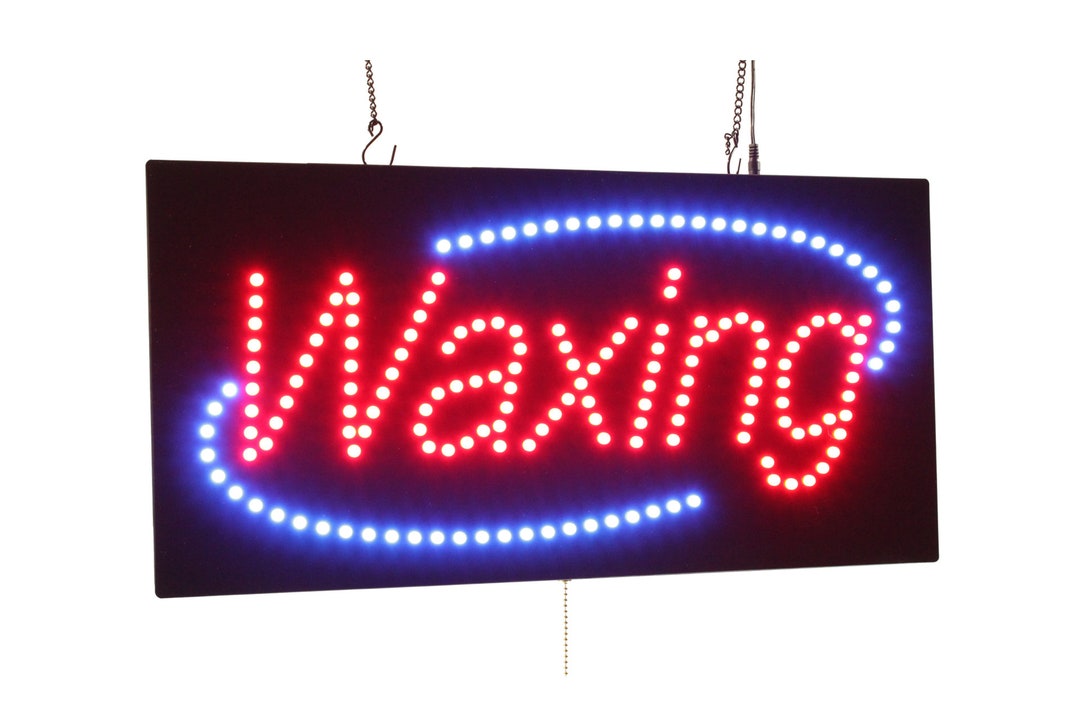 Waxing Sign, TOPKING, Signage, LED, Neon, Open, Store, Window, Shop ...