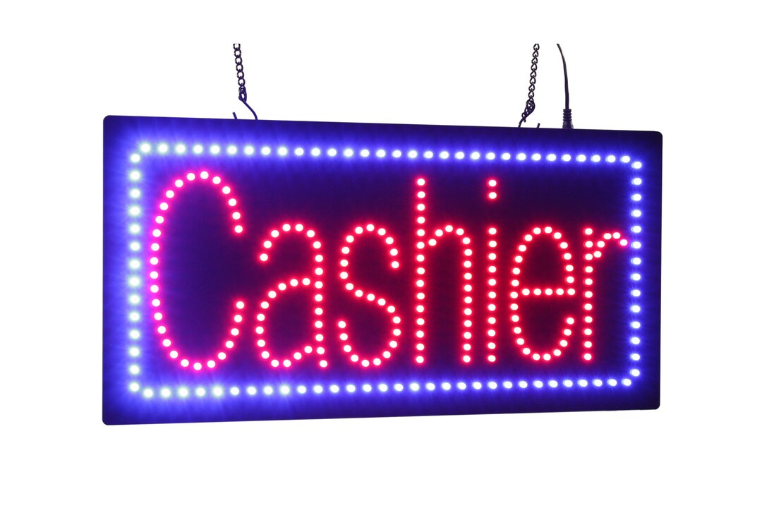 Cashier Sign, TOPKING Signage, LED Neon Open, Store, Window, Shop ...