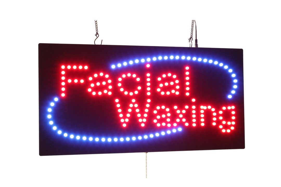 Facial Waxing Sign, TOPKING, Signage, LED, Neon, Open, Store, Window ...