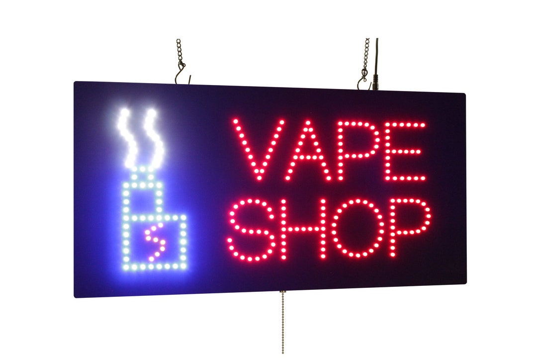 Vape Shop Sign, TOPKING, Signage, LED, Neon, Open, Store, Window, Shop ...