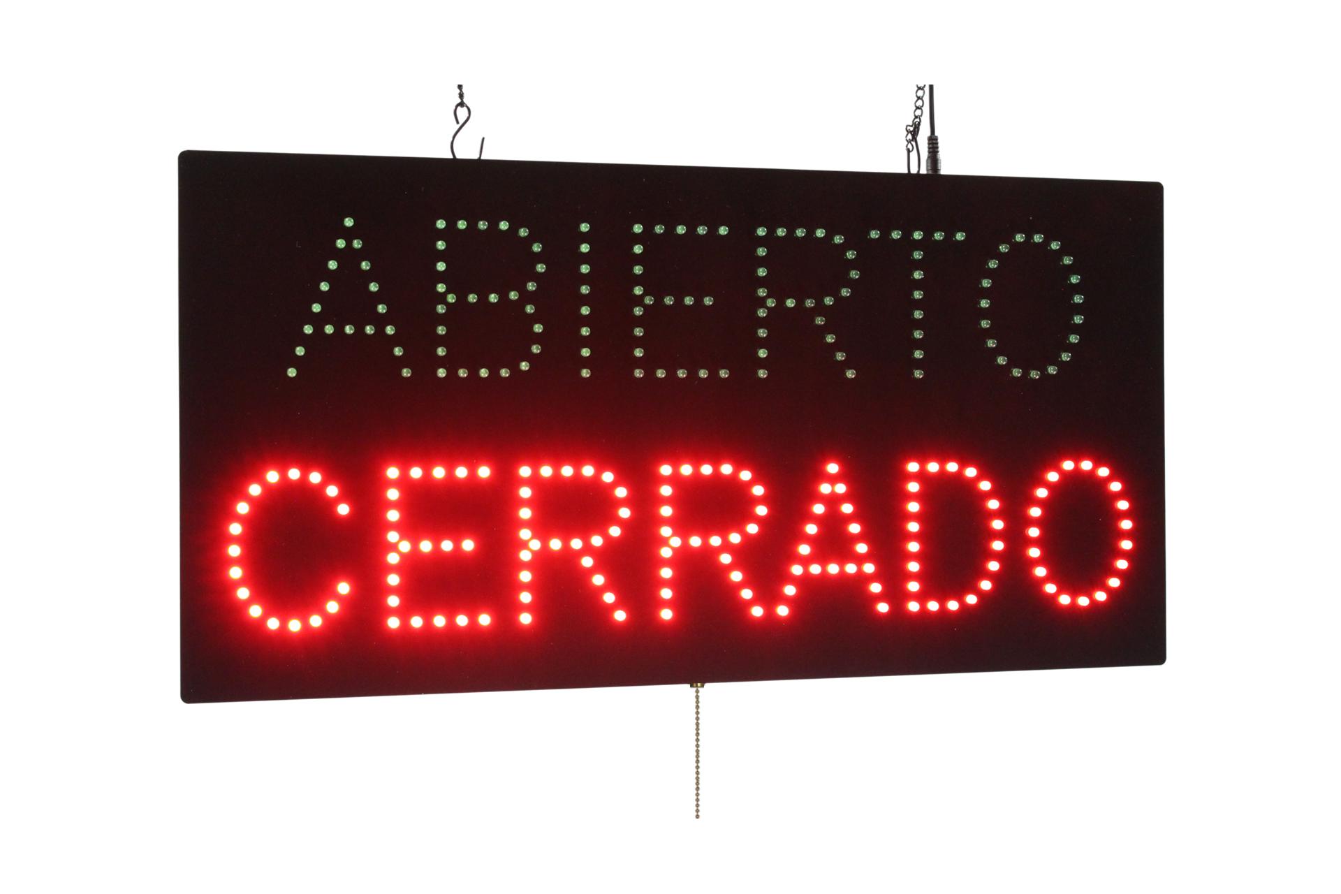 Abierto Cerrado Sign, 24"x12", 60x30cm, TOPKING, LED, Neon, Florescent ...