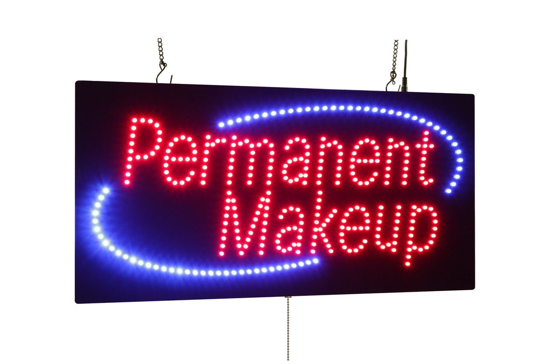 Permanent Makeup Sign, TOPKING, Signage, LED, Neon, Open, Store, Window ...