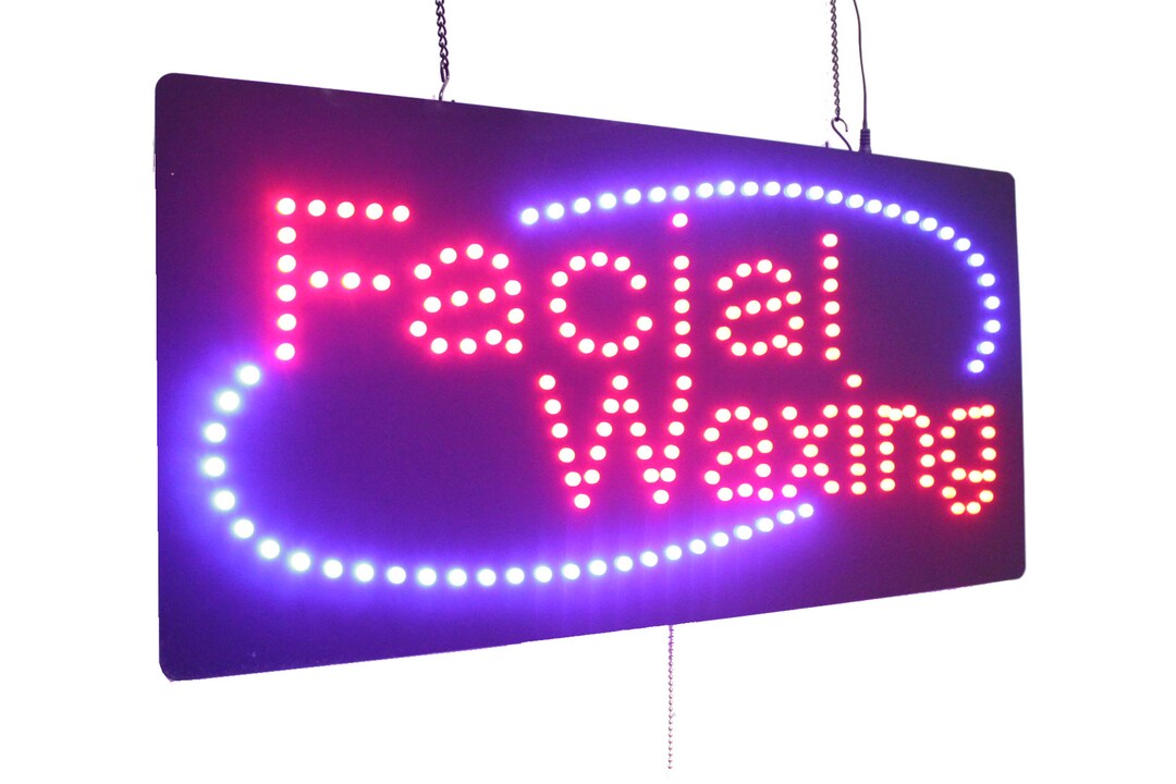 Fascial Waxing Sign ,LED, Neon, Store, Window, Display, Signage - Etsy