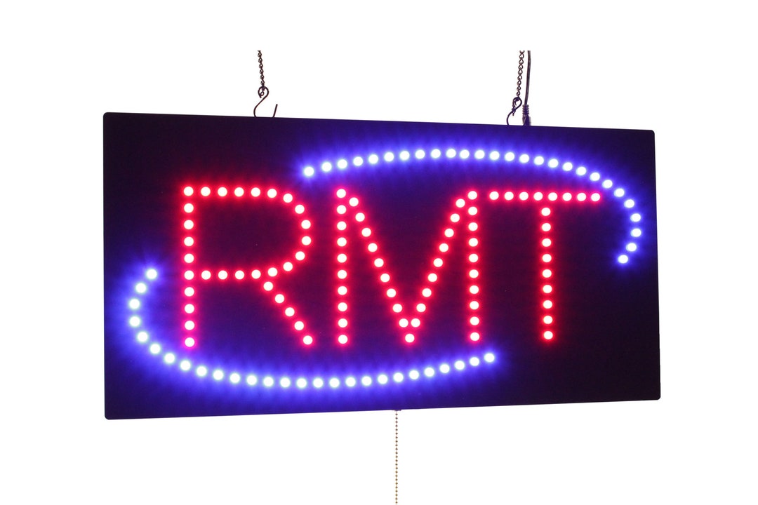 RMT Sign, Register Massage Therapist, TOPKING, Signage, LED, Neon, Open ...