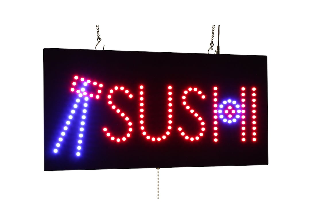 Sushi Sign, TOPKING, Signage, LED, Neon, Open, Store, Window, Shop ...