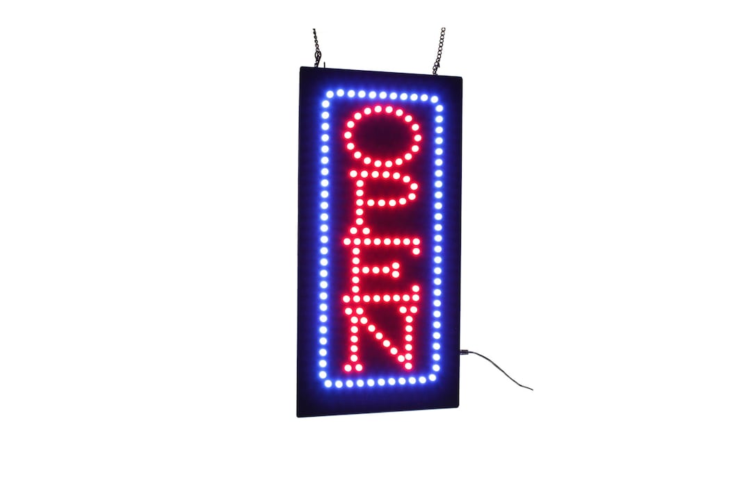 Open Sign Vertical 19, TOPKING, Signage, LED, Neon, Open, Store, Window ...