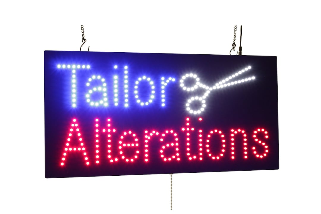 Tailor Alterations Sign, TOPKING, Signage, LED, Neon, Open, Store ...