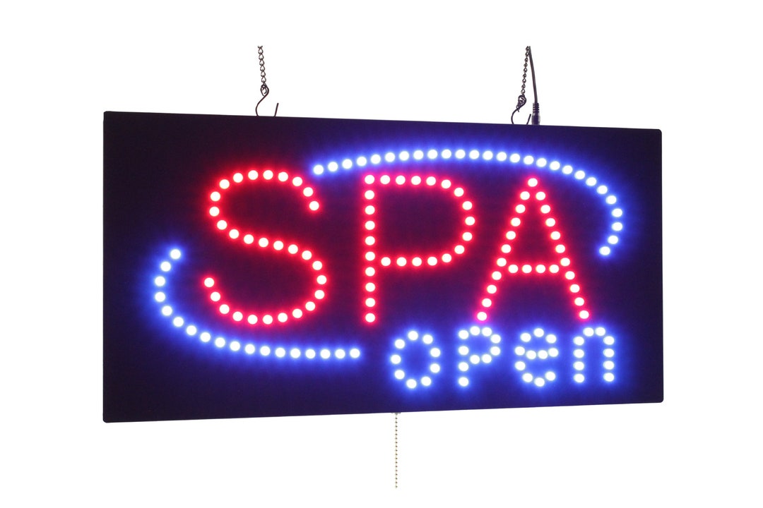 SPA Open Sign, TOPKING, Signage, LED, Neon, Open, Store, Window, Shop ...